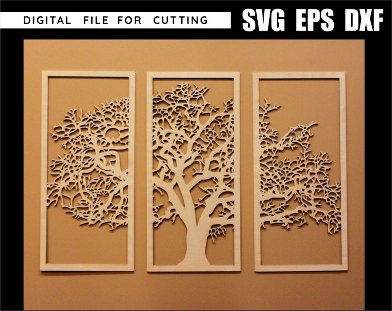 Panel on the wall Tree cnc file3d panno cnclaser | Etsy