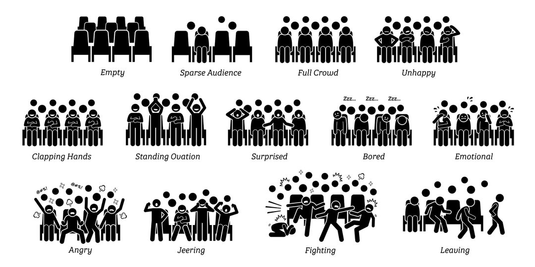 Audience Crowd Reactions Stage Performance Spectators Live Show ...