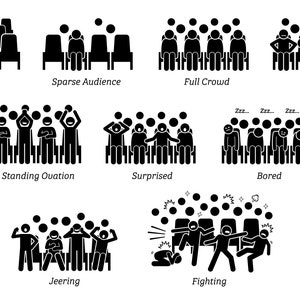 Audience Crowd Reactions Stage Performance Spectators Live Show ...