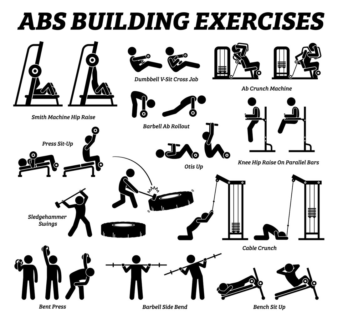 Abs Abdomen Abdominal Building Exercise Workout Fitness Six Packs ...
