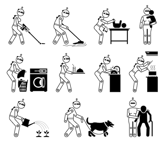 Robot Humanoid Robotic House Helper Maid Housework Caretaker - Etsy