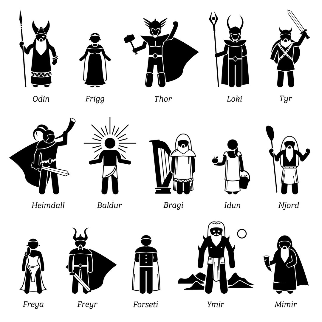 Ancient God Norse Nordic Mythology Gods Goddess Thor Odin PNG Loki ...
