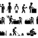 Restaurant Cafe Kitchen Workers Employees Customers Manager Cook Chef ...