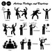 Stick Figures Man People Stickman Silhouette Action Verbs C Vector SVG ...