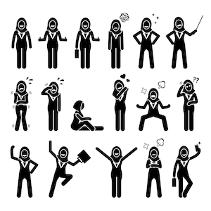 Professional Modern Muslim Executive Corporate Office Lady ...