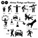 Stick Figures Man People Stickman Silhouette Action Verbs M Vector SVG ...
