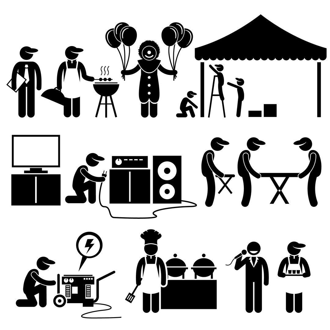 Celebration Party Festival Event Organizer Services BBQ Barbecue Clown ...