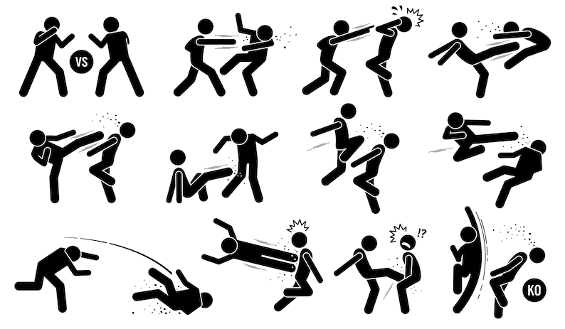 Fighting SVG, Fighter EPS, Punch Vector, Attack PNG, Fight Silhouette ...