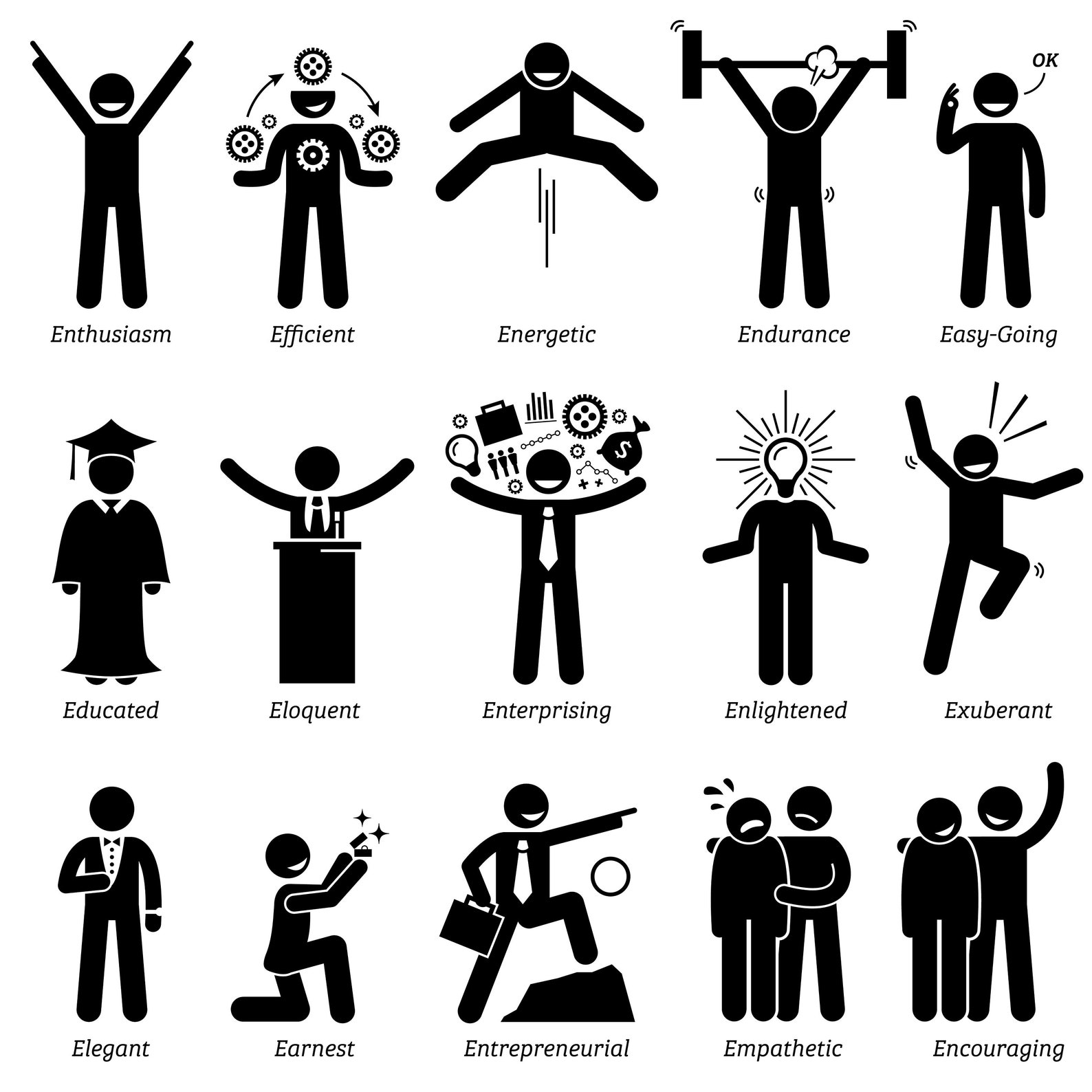 Alphabet E Positive Personality Personalities Attitude - Etsy
