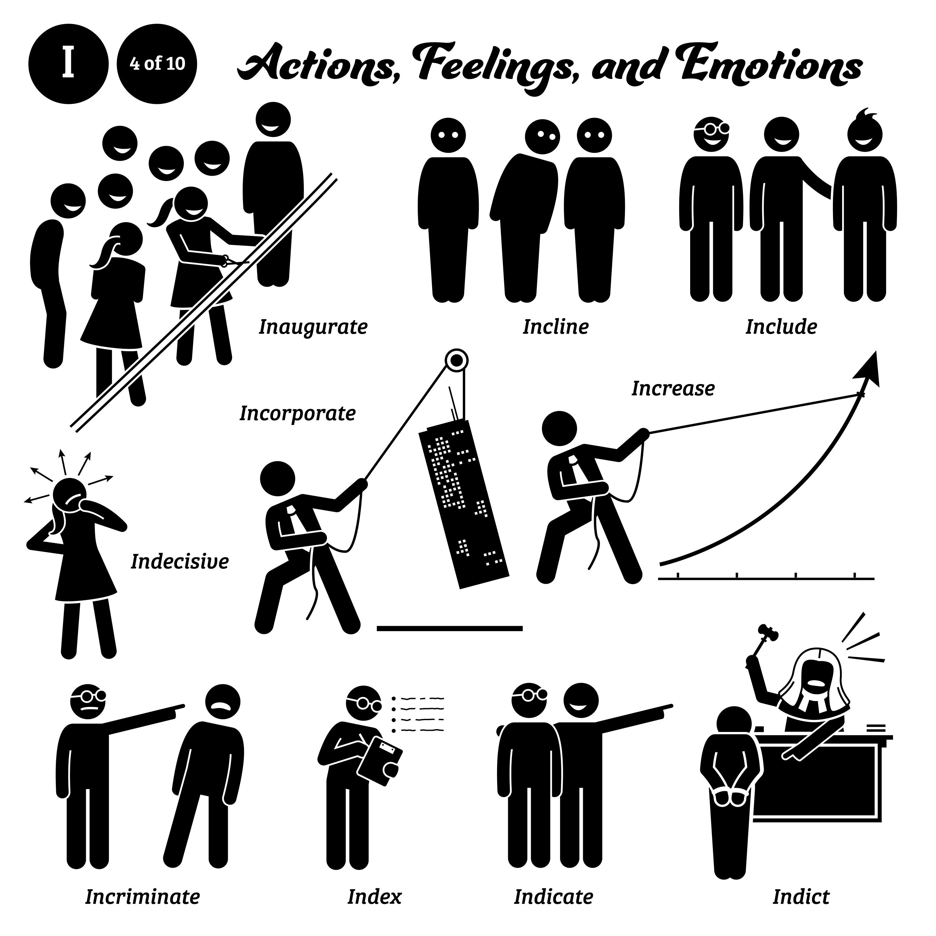 Stick Figures Man People Stickman Silhouette Action Verbs I - Etsy