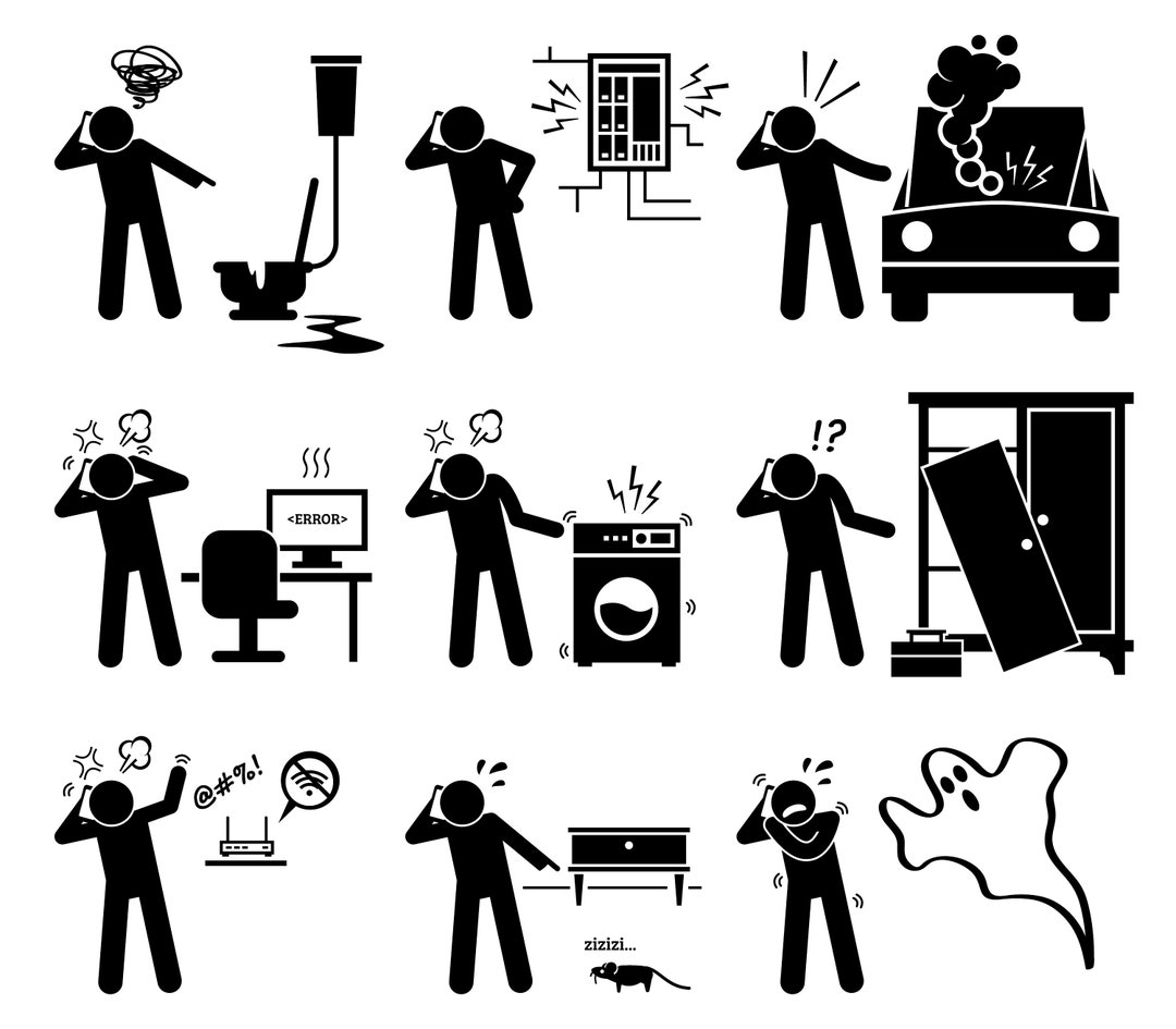 Household Problems Complain Plumber Electrician Car Mechanic Computer ...