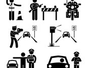 Police Officer Traffic Duty Patrol Speed Trap Camera Road - Etsy