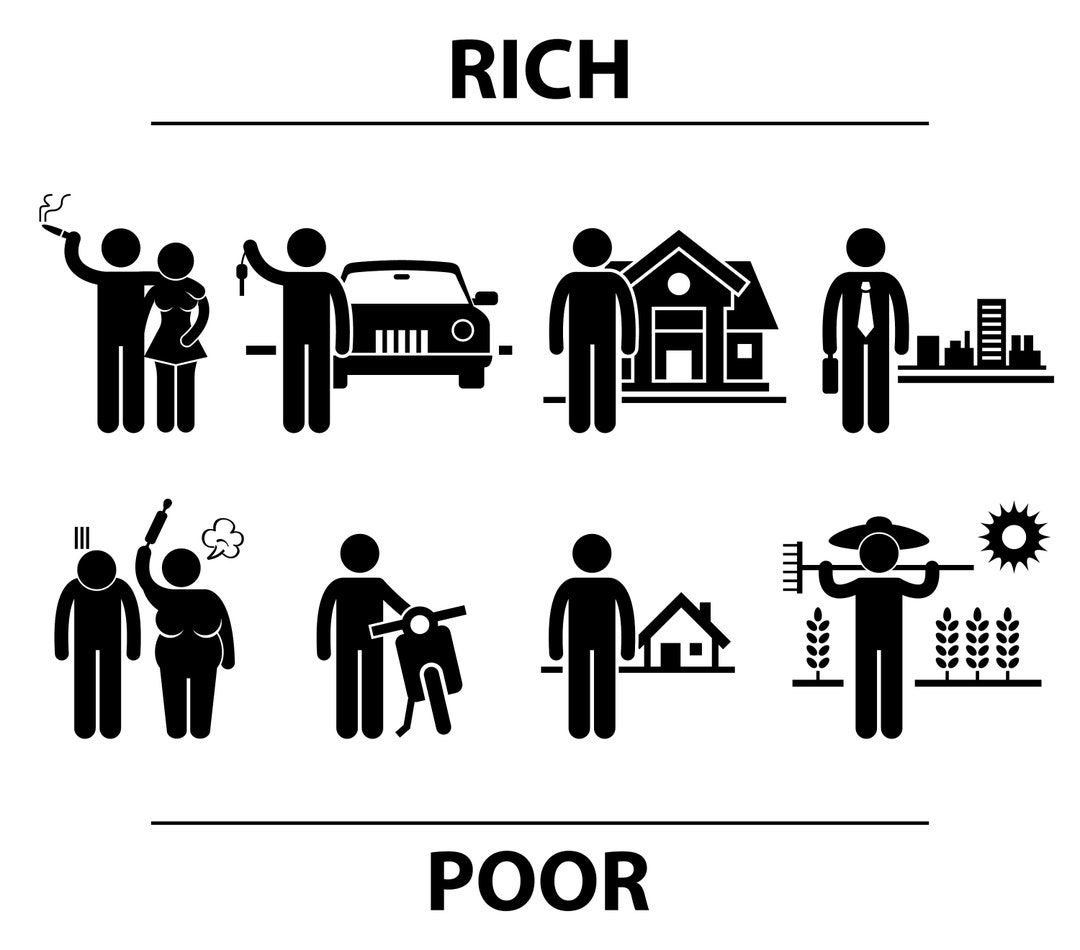 Rich Wealthy Wealth Luxury Poor Man People Person Financial Difference ...