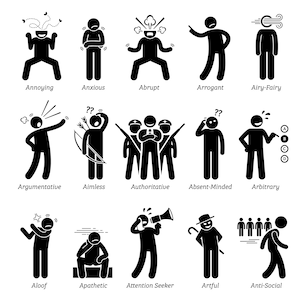 Alphabet A Negative Personality Personalities Attitude Behavior ...