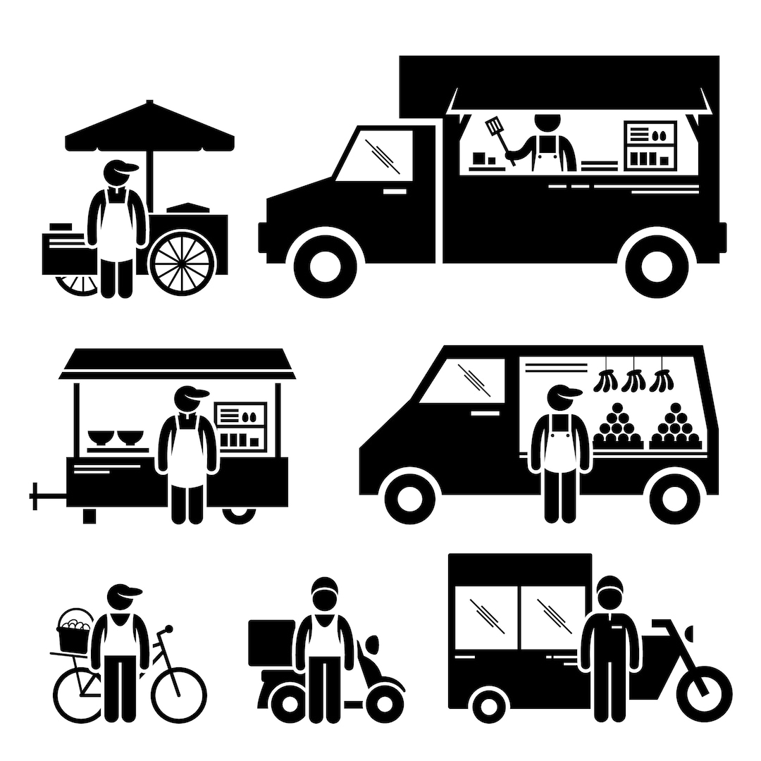 Mobile Food Vehicle Lorry Truck Van Wagon Bicycle Bike Cart Hawker ...