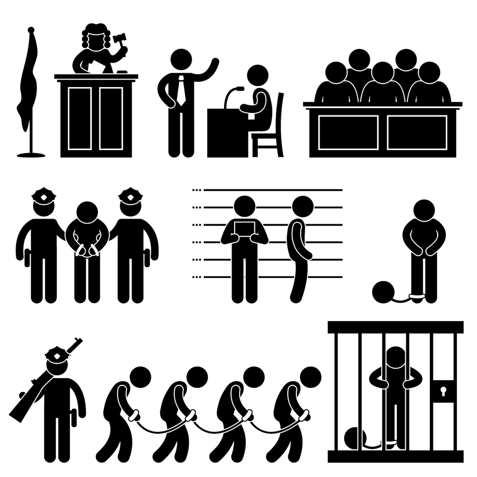 Court Trial Judge Law Lawyer Jail Prison Prisoner Lawyer Jury - Etsy