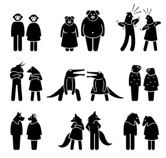 Anthropomorphic Animal Characters Personality of Male Man Girl | Etsy