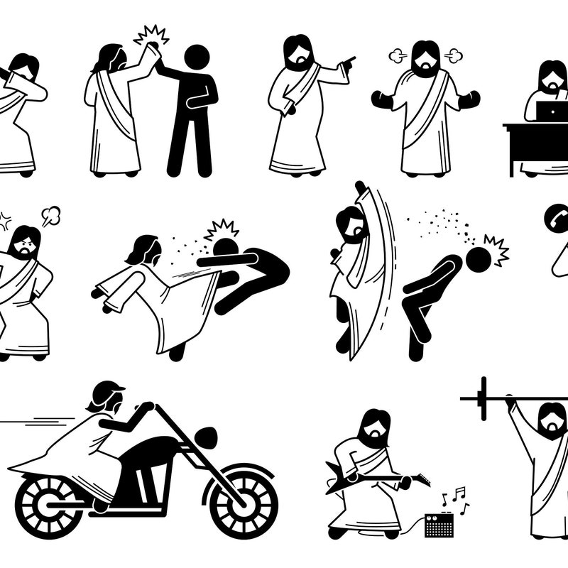 Jesus Stick Figure - Etsy