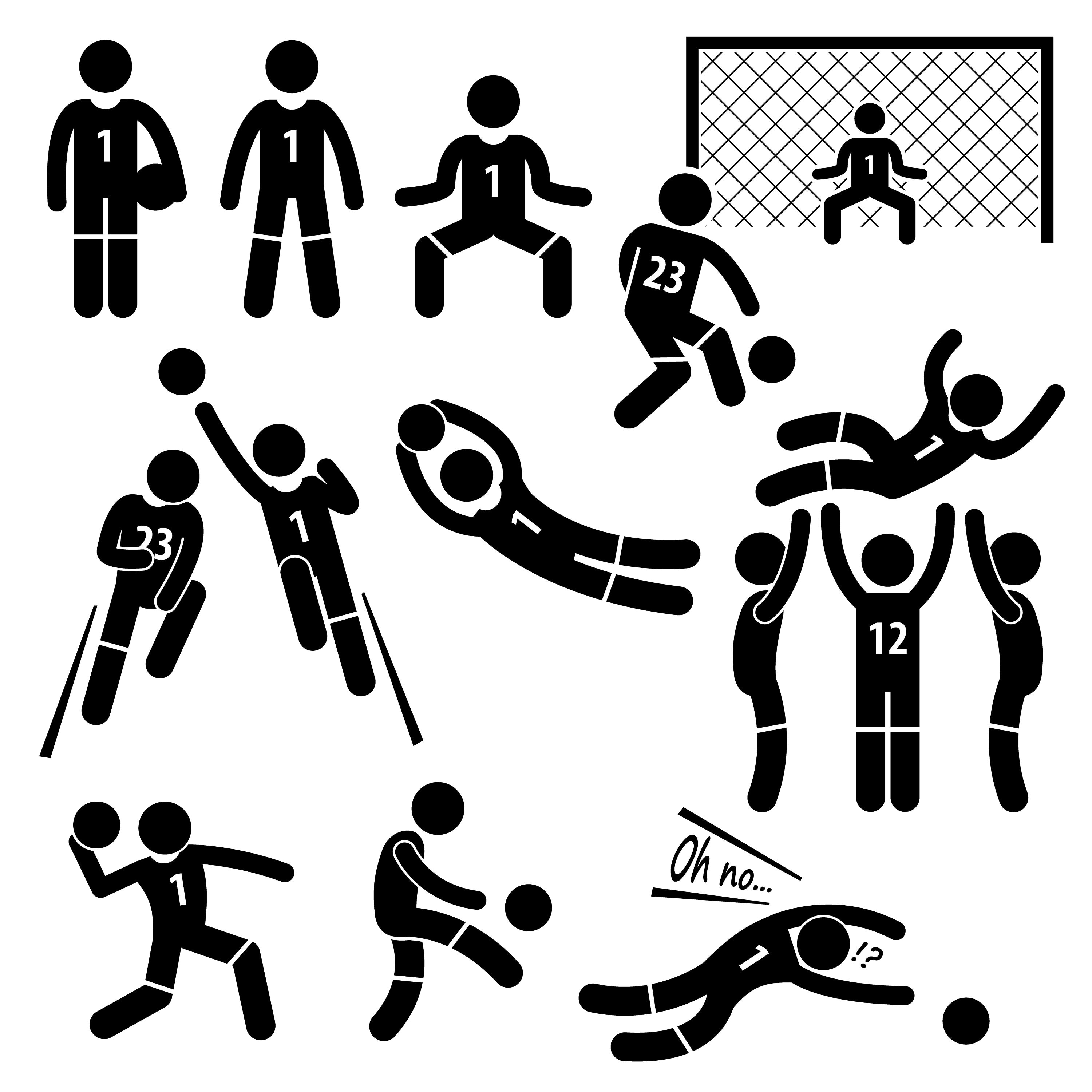 Goalkeeper Actions Football Soccer Goalie Save Saving Gol Post Ball ...