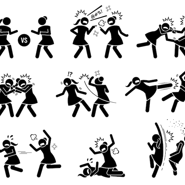 Fight Pulling Hair - Etsy