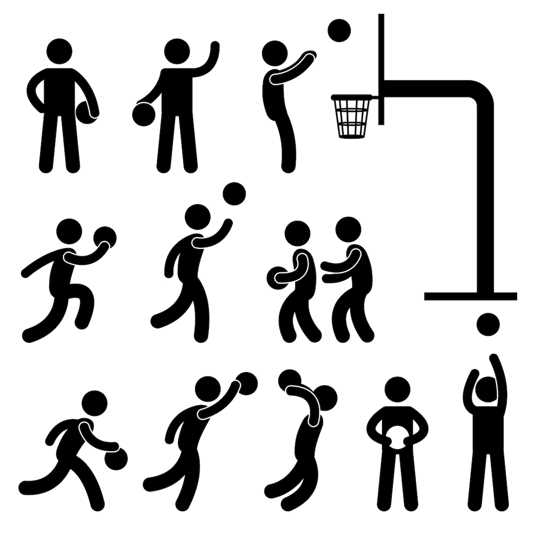 Basketball Svg Basketball Png Basketball Vector Basketball Player Stick ...