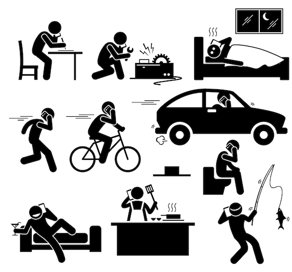 Stick Figure Sleeping In Bed