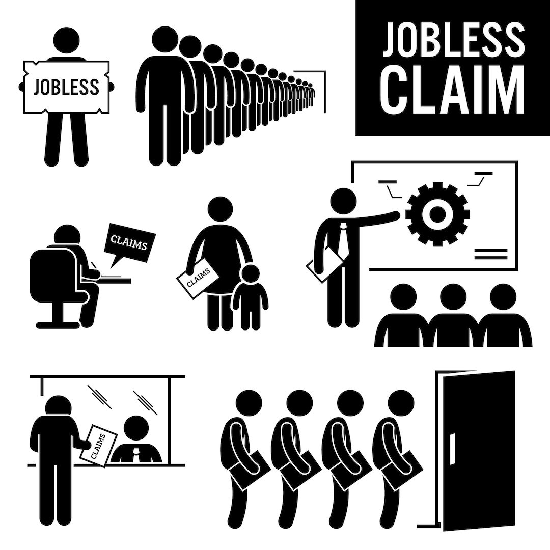 People Searching Job Employment Jobless Claims Unemployment Benefits ...