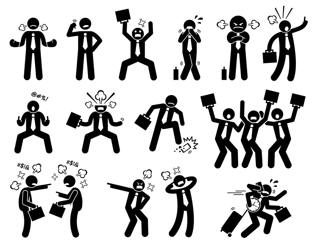 Businessman Business Man Furious Nervous Complain Rude Hate Grumpy ...