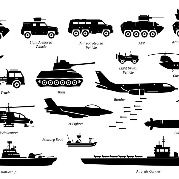 Combat Vehicle Svg - Etsy