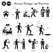 Stick Figures Man People Stickman Silhouette Action Verbs A Vector SVG ...
