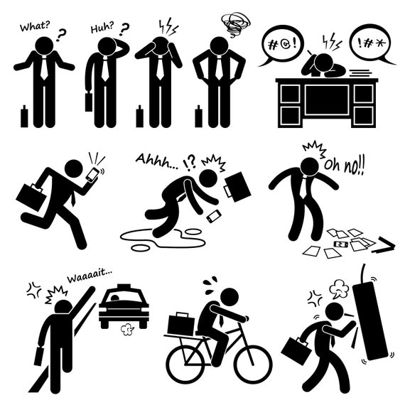 Sad Stick Figure People Clip Art