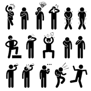 Stick Figure Human Man Feeling Expression Shocked Anxious Crying ...