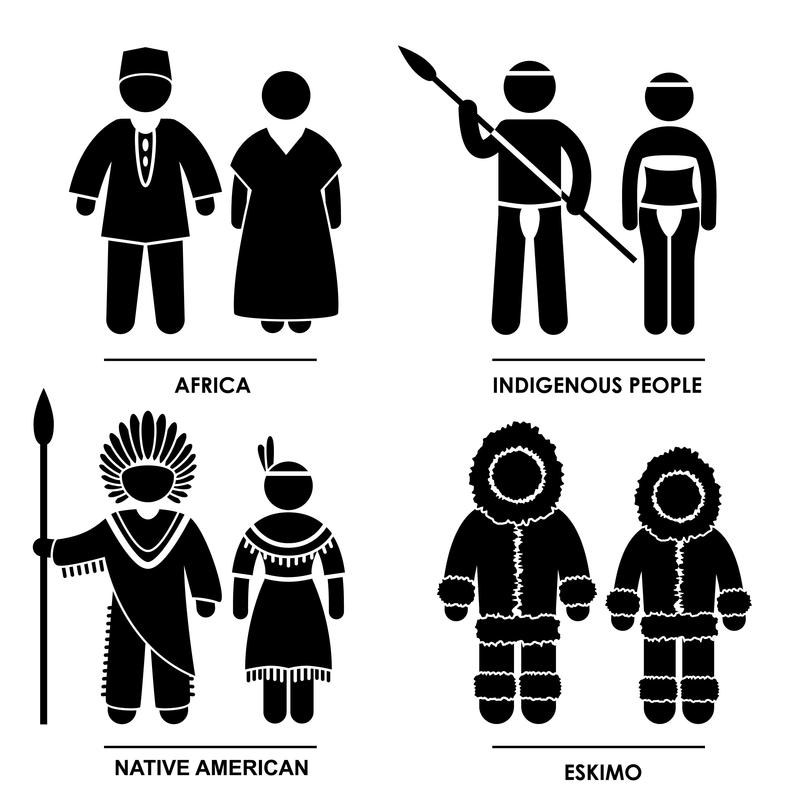 Africa Indigenous People Native American Eskimo Man Woman - Etsy