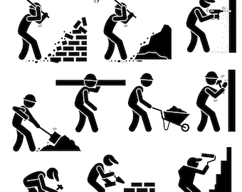 Construction Worker Svg - Etsy