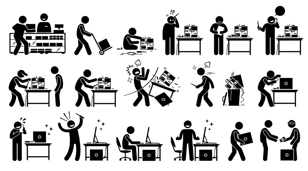 Man Fixing Fix Repair Setup Assemble PC Computer Desktop Laptop Custom ...