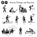Stick Figures Man People Stickman Silhouette Action Verbs P Vector SVG ...