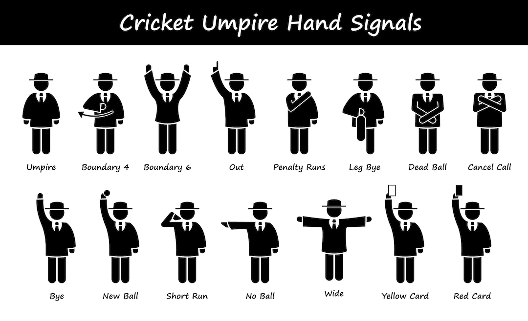 Cricket Umpire Referee Judge Ref Uniform Outfit Official Hand Signals ...