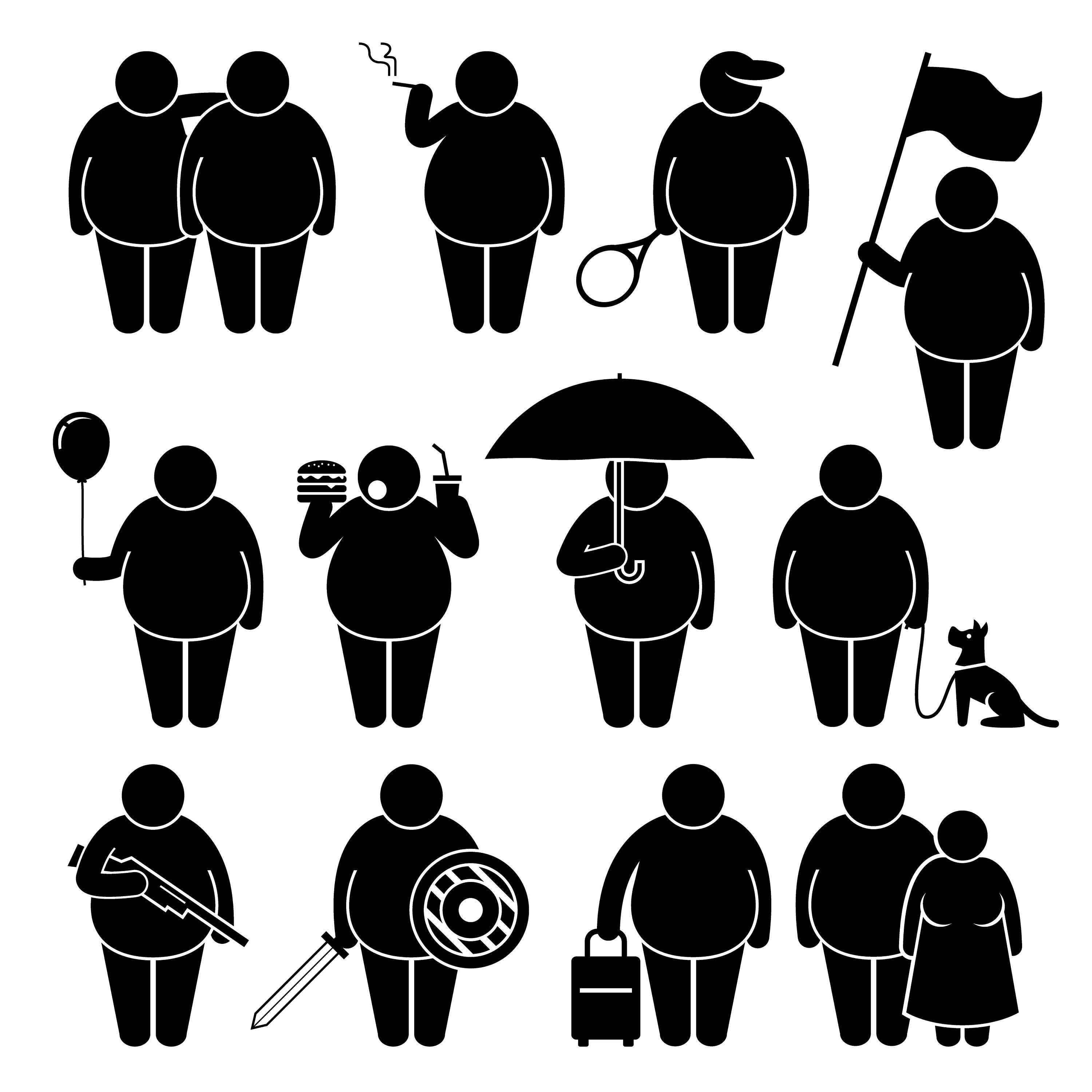 Fat Obese Obesity Overweight Man Tennis Flag Balloon Eat Junk - Etsy ...