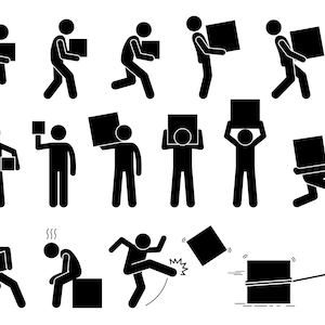Stick Figure Stickman Man People Person Carry Move Kick Push Walk Run ...