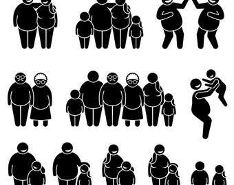 Fat Stick Figure Svg - Etsy