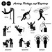 Stick Figures Man People Stickman Silhouette Action Verbs S Vector SVG ...