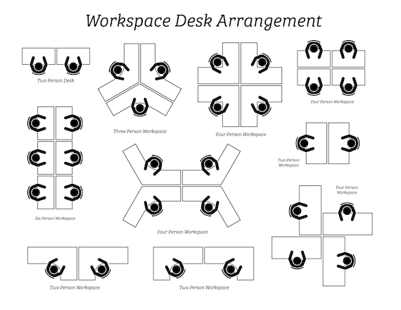 Workspace Desk Table Arrangement Office Workplace Workstation | Etsy