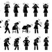 Stick Figure Human Action Poses Punch Kick Postures Refuse Listen Cover ...