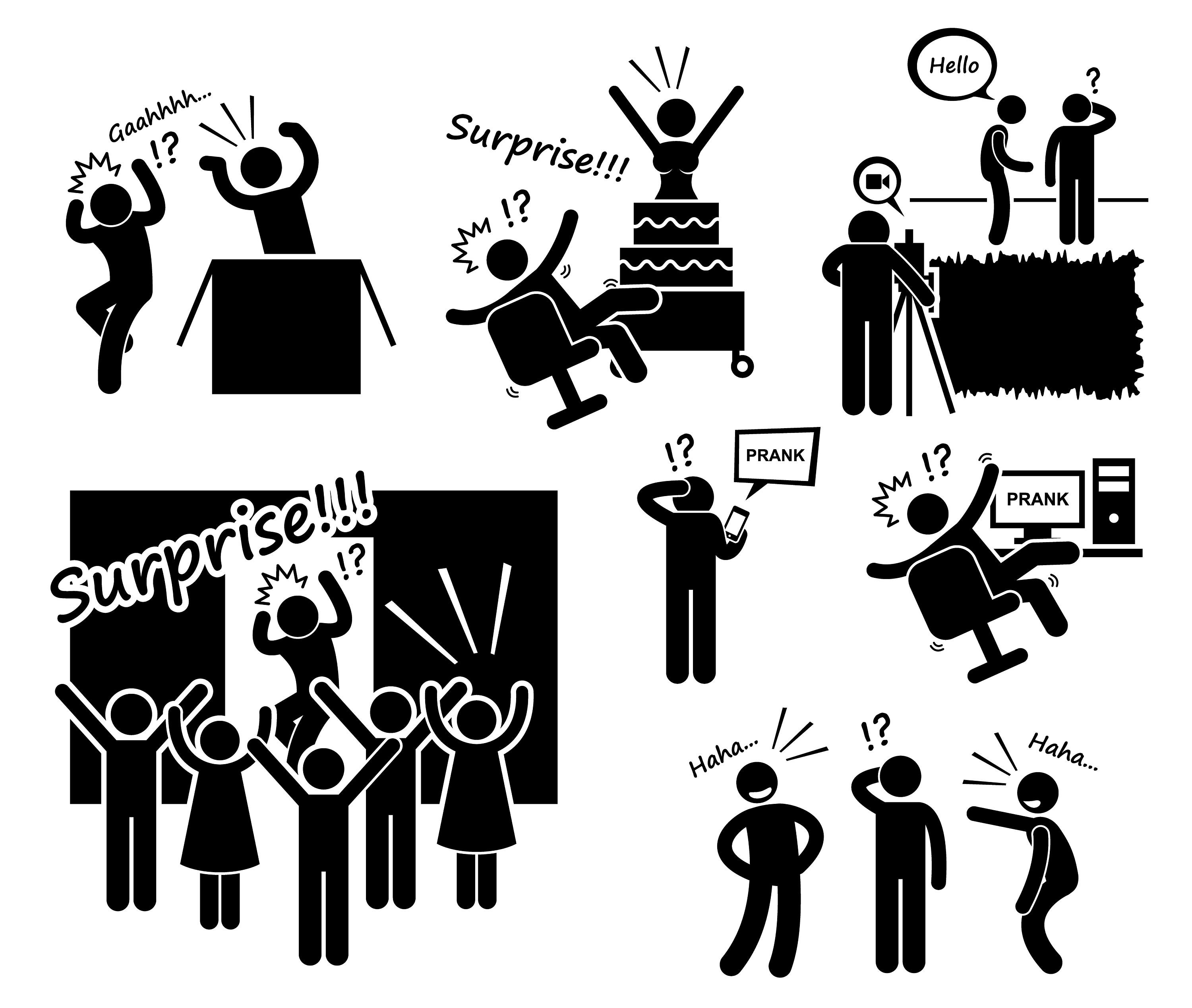 Surprise Birthday Clip Art Black And White