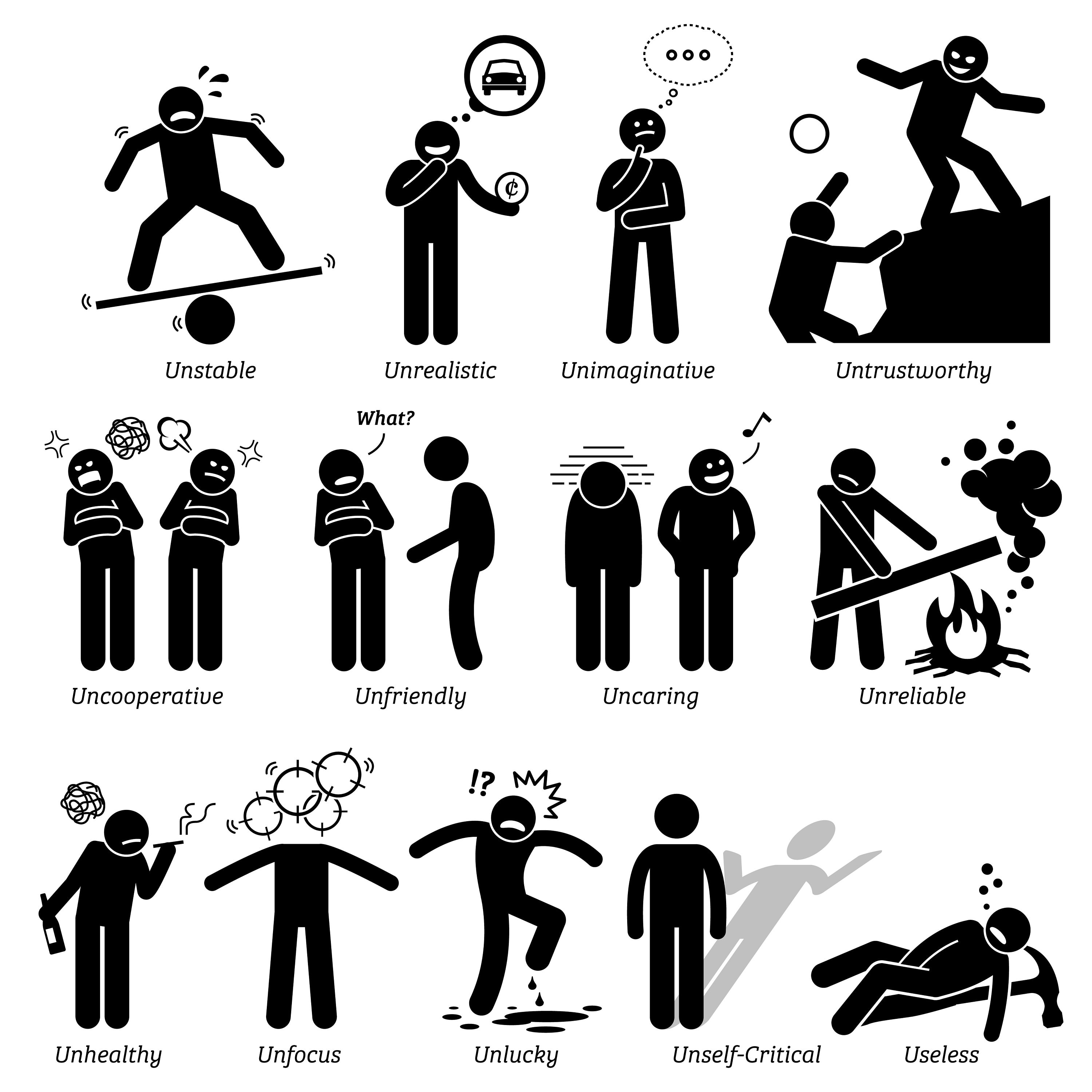 Negative Person Clipart