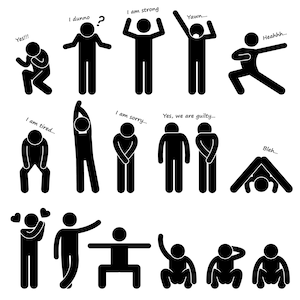Man Human People Person Basic Body Language Postures Poses Feeling ...