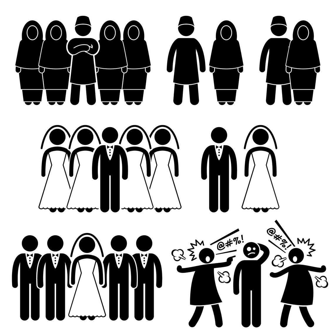 Polygamy Marriage Wedding Marry Multiple Wife Wives Husband - Etsy