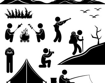 Stick Figure Hunting - Etsy