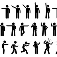 Human Stick Figure Stickman Man Actions Poses Postures Standing ...