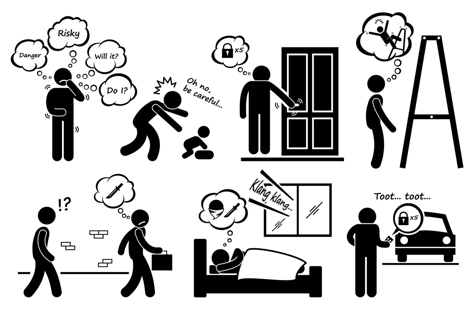 Paranoid Paranoia People Too Worry Worried Afraid Scare Scared Phobia ...